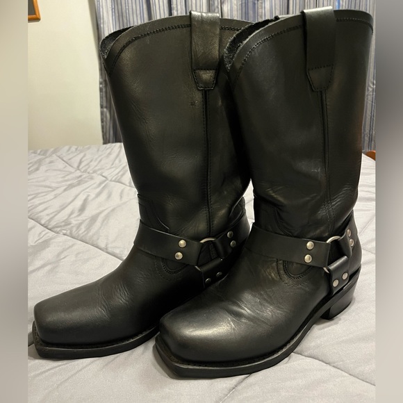 Brothers and Sons | Shoes | Mens Black Leather Brothers And Sons Boots ...